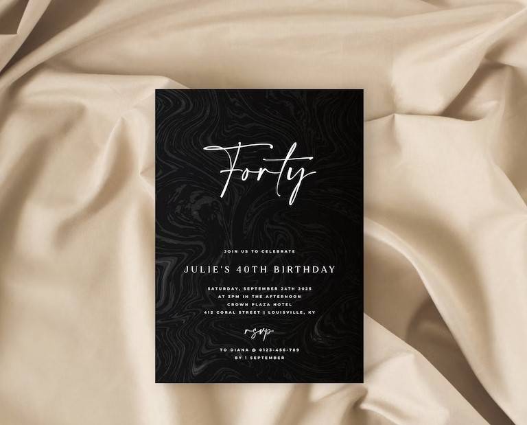 [Free Download] 5 Birthday card Design Black and White Template