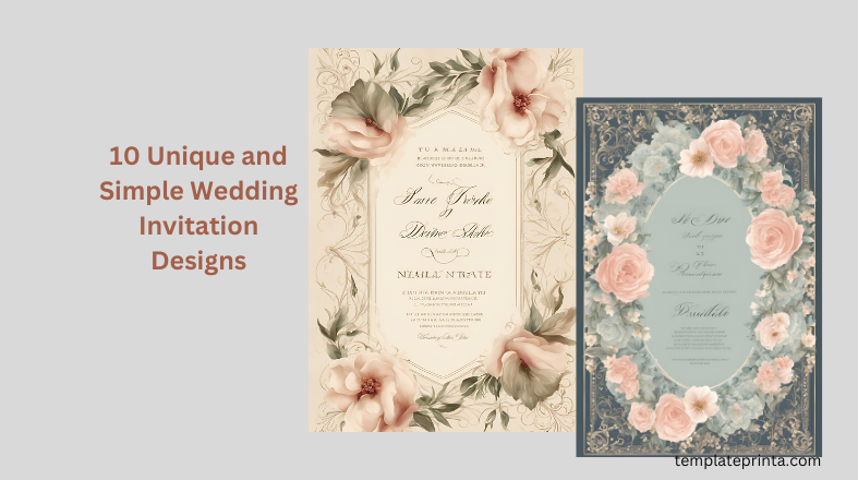 10 Unique and Simple Wedding Invitation Designs