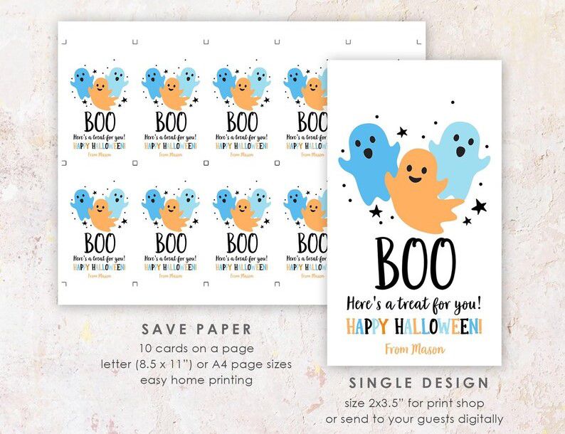 Halloween Gift Tags Free Printable CANVA template