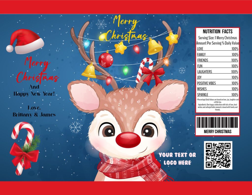 Christmas Chip Bag Template Free Printable Canva