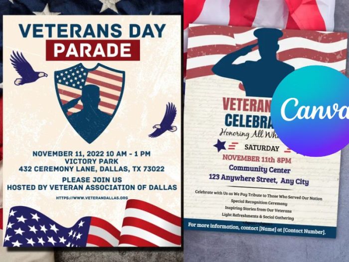 Free Veterans Day Flyer Templates on Canva: Honor Our Heroes with Style!