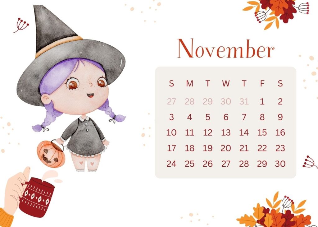November 2024 Calendar Printables PDF