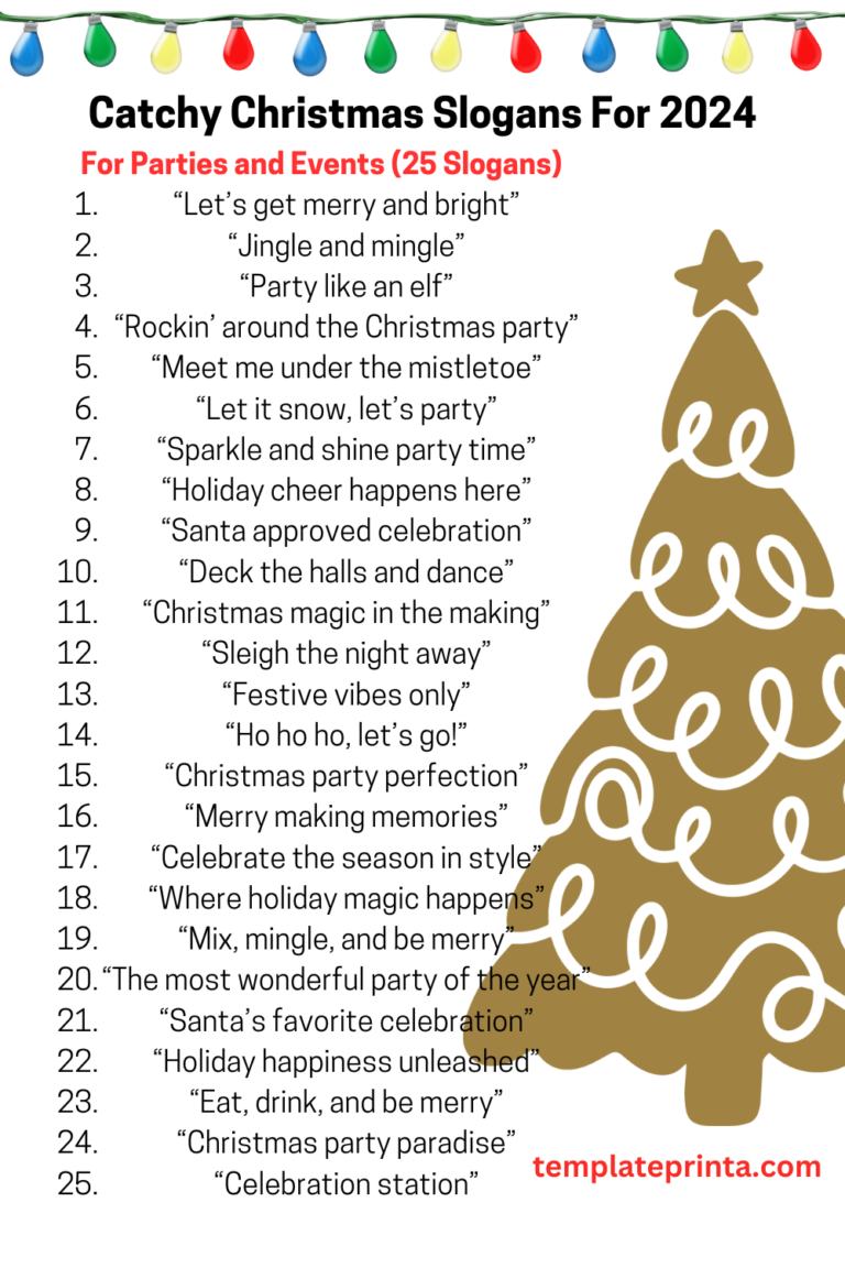 100 Catchy Christmas Slogans to Spark Your Holiday Spirit!