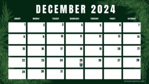 Free Printable December 2024 Calendar PDF