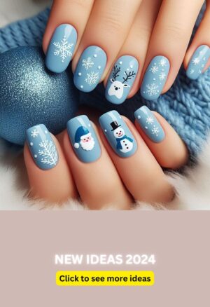 90+ Simple Christmas Nail Designs in 2024