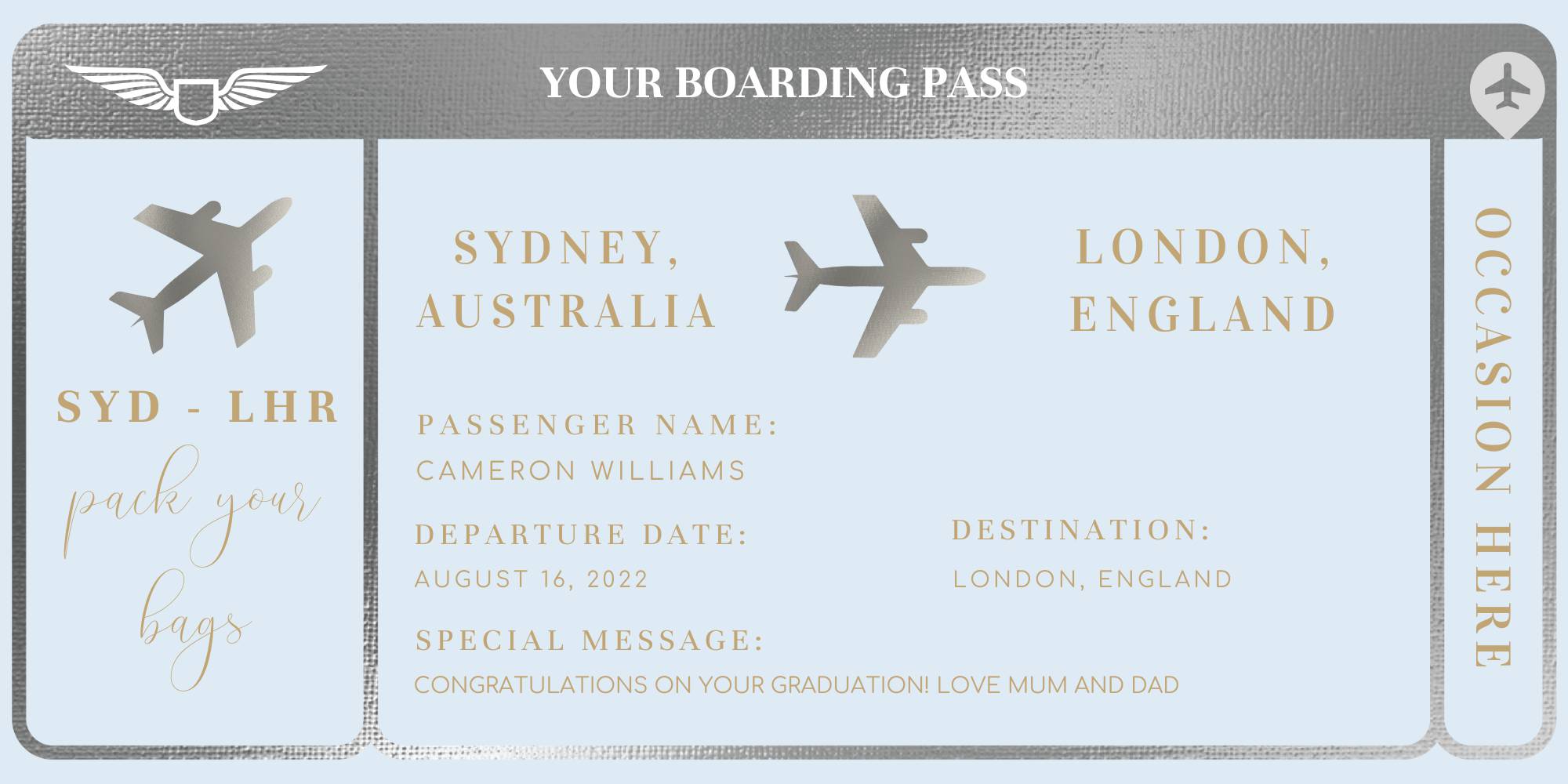 Free Editable Boarding Pass Templates That'll Make Your Events Soar! ️