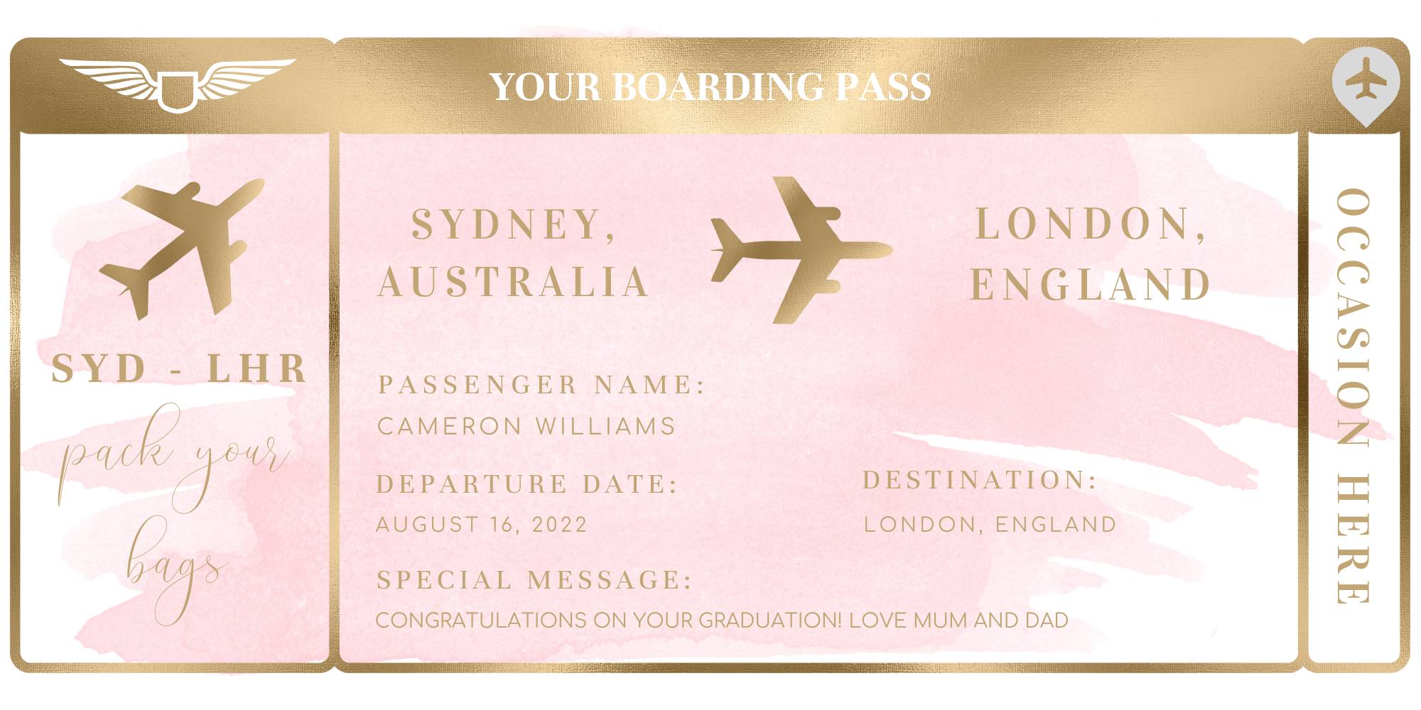 Free Editable Boarding Pass Templates That'll Make Your Events Soar! ️