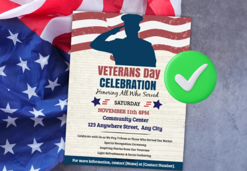 5 Free Editable Veterans Day Invitation Templates Blank