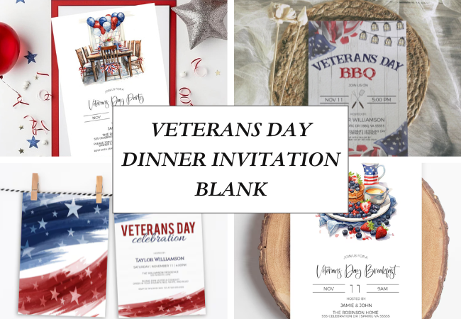 5 Free Editable Veterans Day Invitation Templates Blank